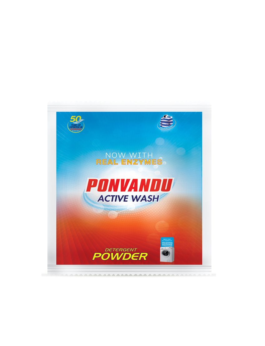 Ponvandu Detergent Powder - Superior Stain Removal & Bright Wash